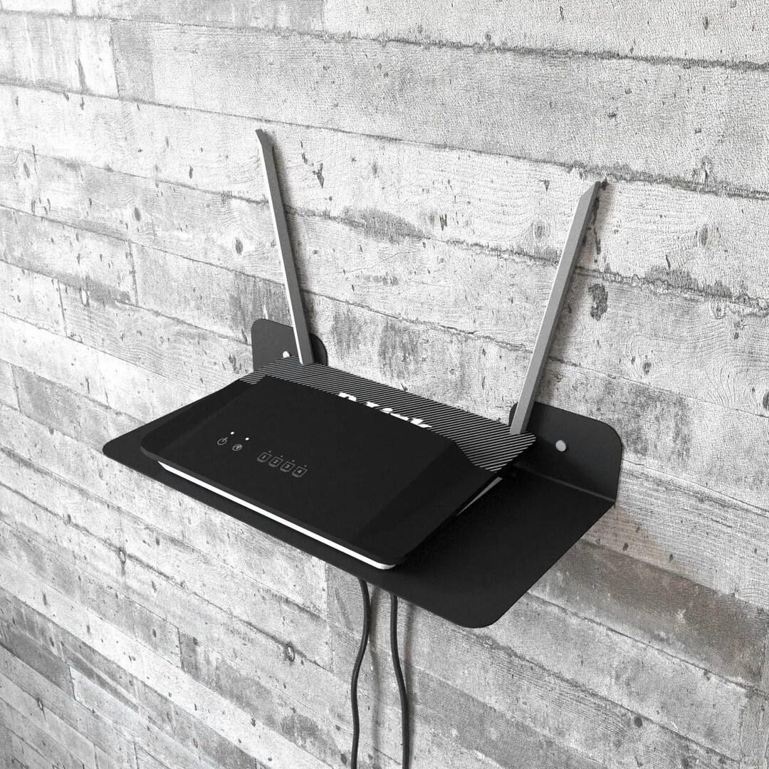 Shelf WLAN Router Black, Wireless Router & Modem Shelf / Electronics ...