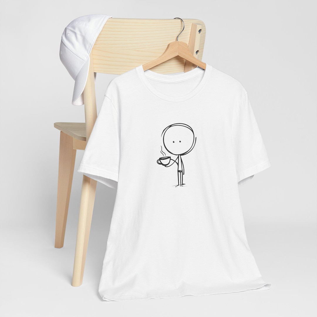 Stick Figure Unisex Tee, Minimalistic Stick Person T-shirt, Gender ...