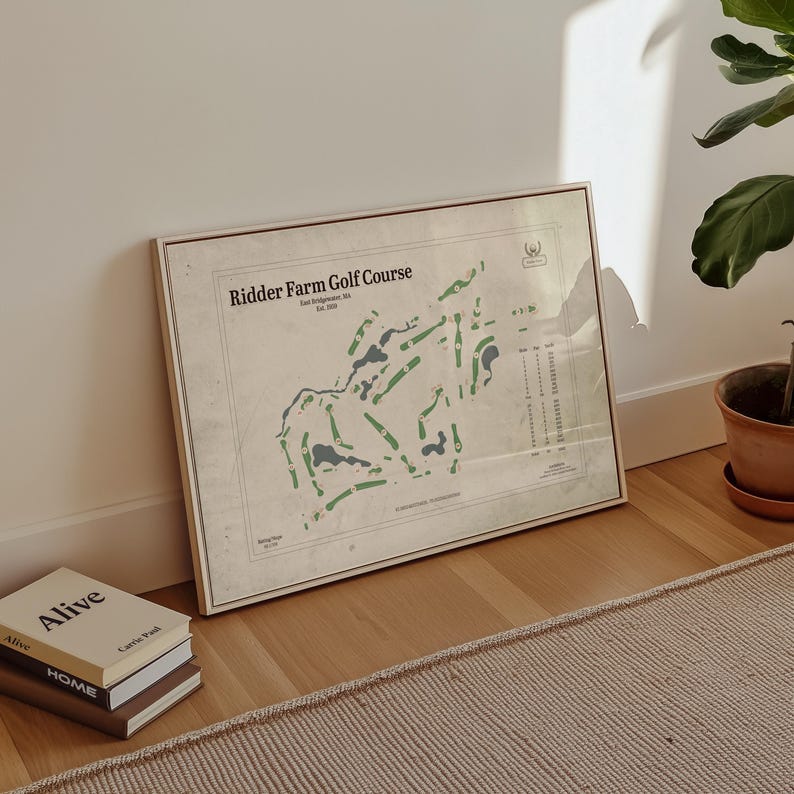 Custom Golf Course Map – Personalized Map of Any Golf Course Worldwide ...