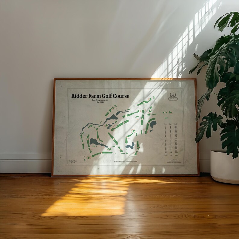 Custom Golf Course Map – Personalized Map of Any Golf Course Worldwide ...