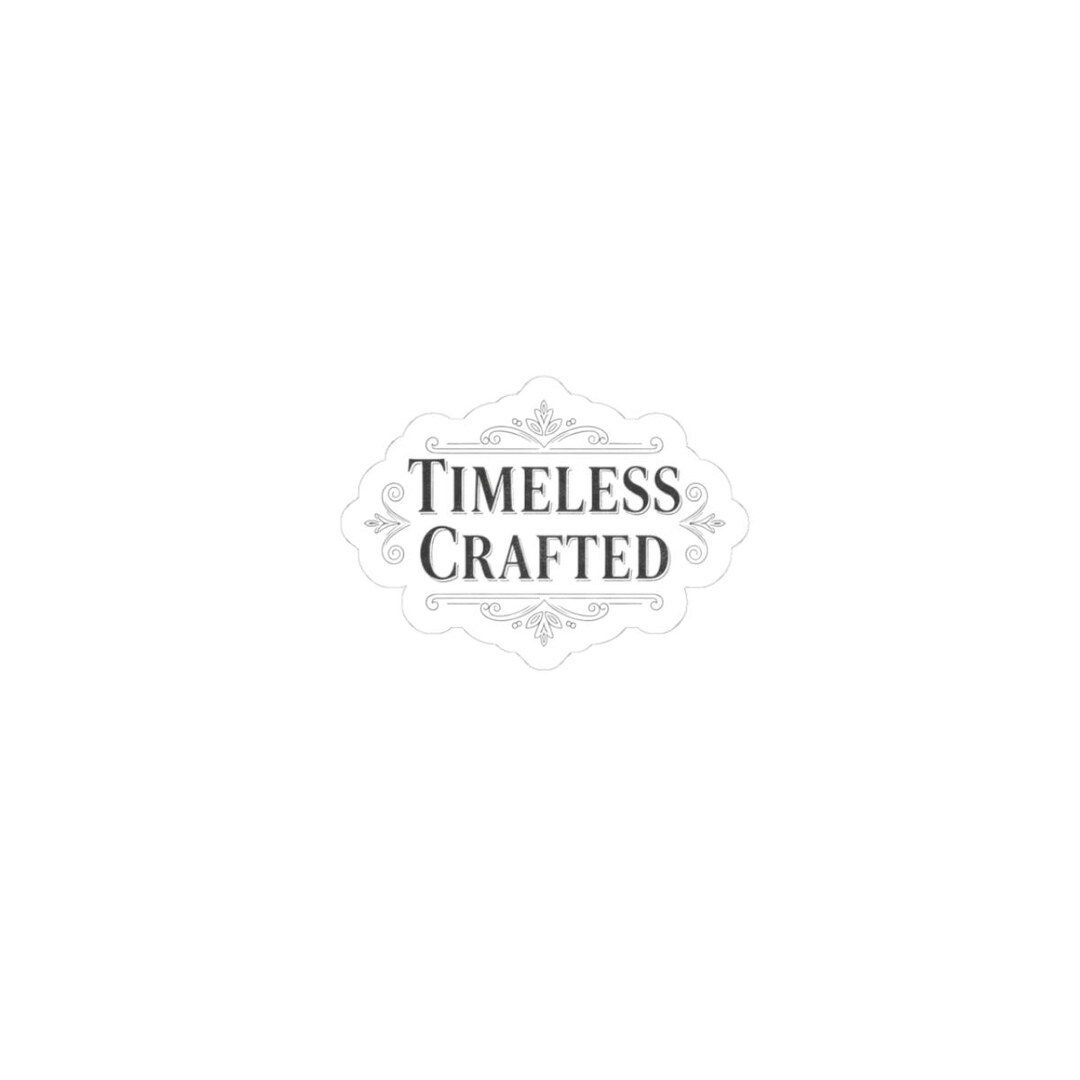 Timeless Crafted Sticker | Retro Type, Letterpress Serif Kiss-cut - Etsy