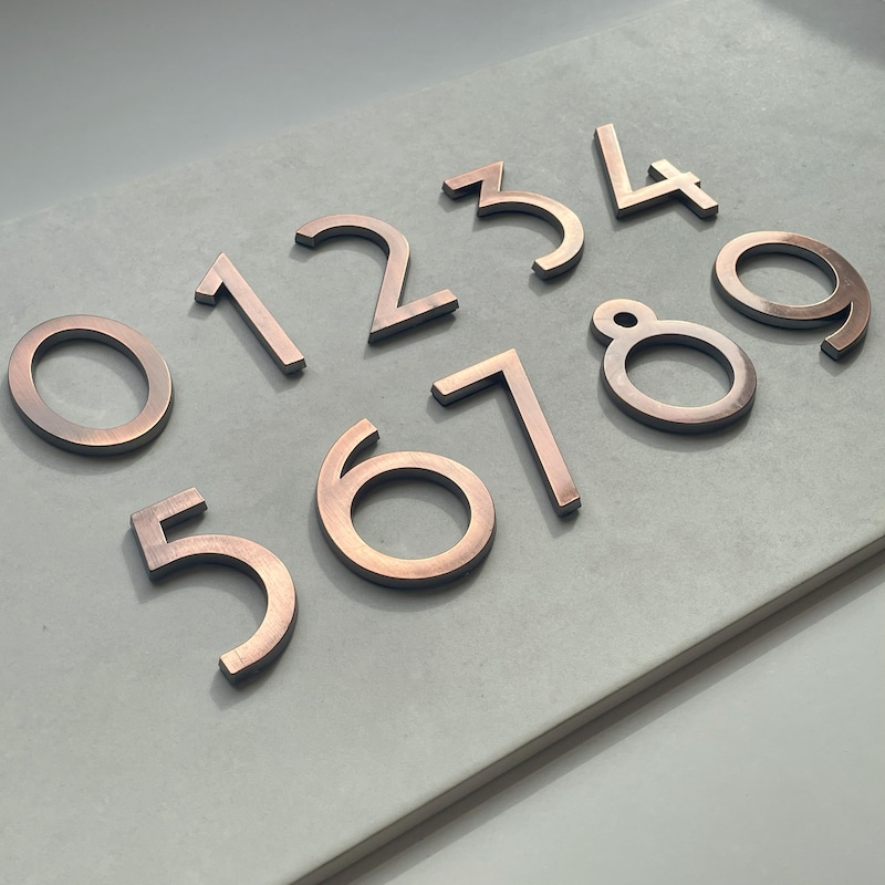 Copper House Number - Etsy