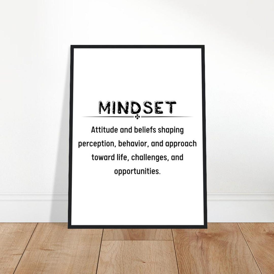 Mindset Wall Art Print, Motivational Poster, Office Decor ...