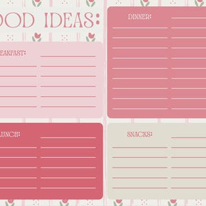 Pink Floral Weekly Planner Printable: To-do List, Meal Planning ...