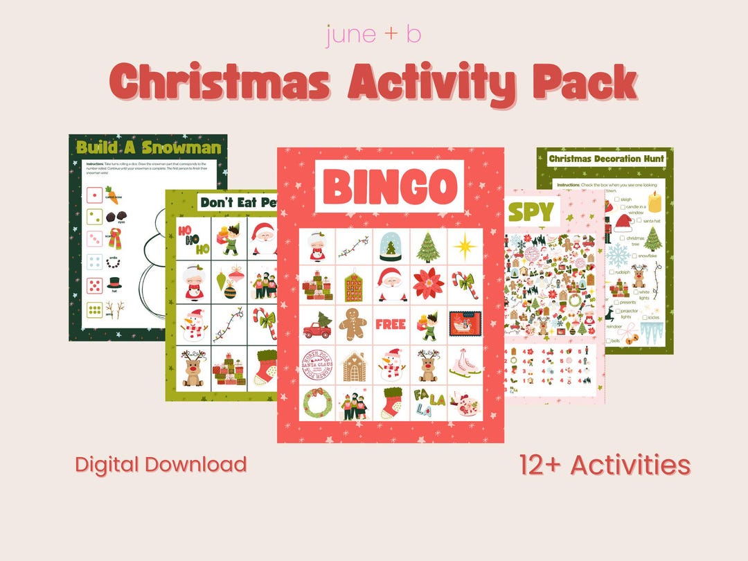 Christmas Activity Bundle | Printable Games for Kids & Families ...