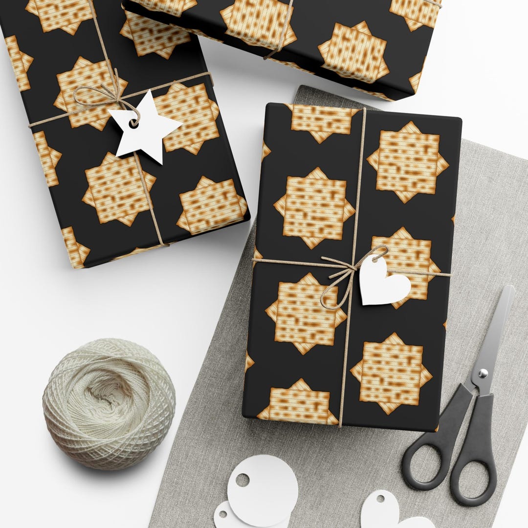 Passover Gift Wrapping Paper Pesach Present Paper Wrap Pesach Jewish ...