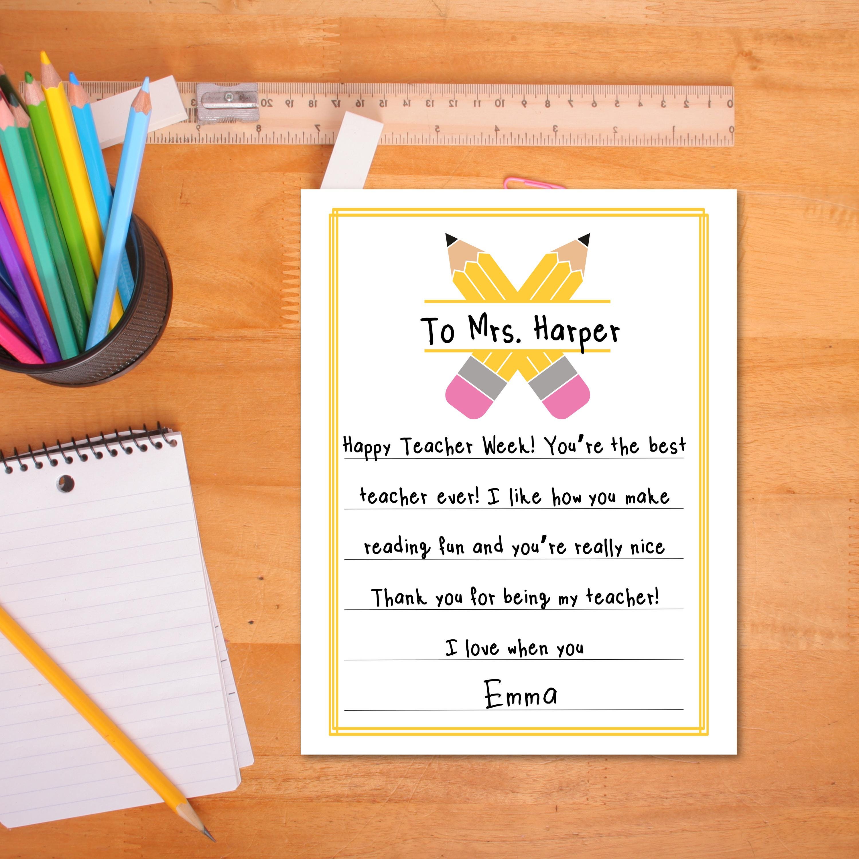 Teacher Appreciation Printable Teacher Appreciation Week Teacher Thank ...