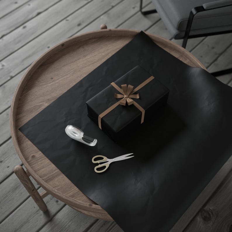 Black Wrapping Paper Christmas Black Wrapping Paper Black Xmas Wrapping ...