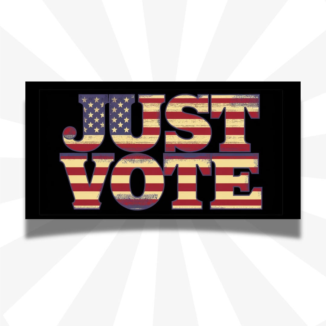 Vote Bumper Sticker American Flag Sticker Patriotic Sticker Rights ...