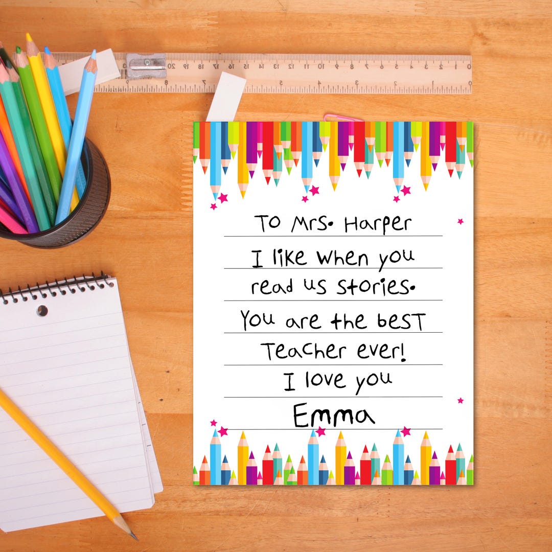 Teacher Appreciation Letter Teacher Appreciation Printable Teacher ...