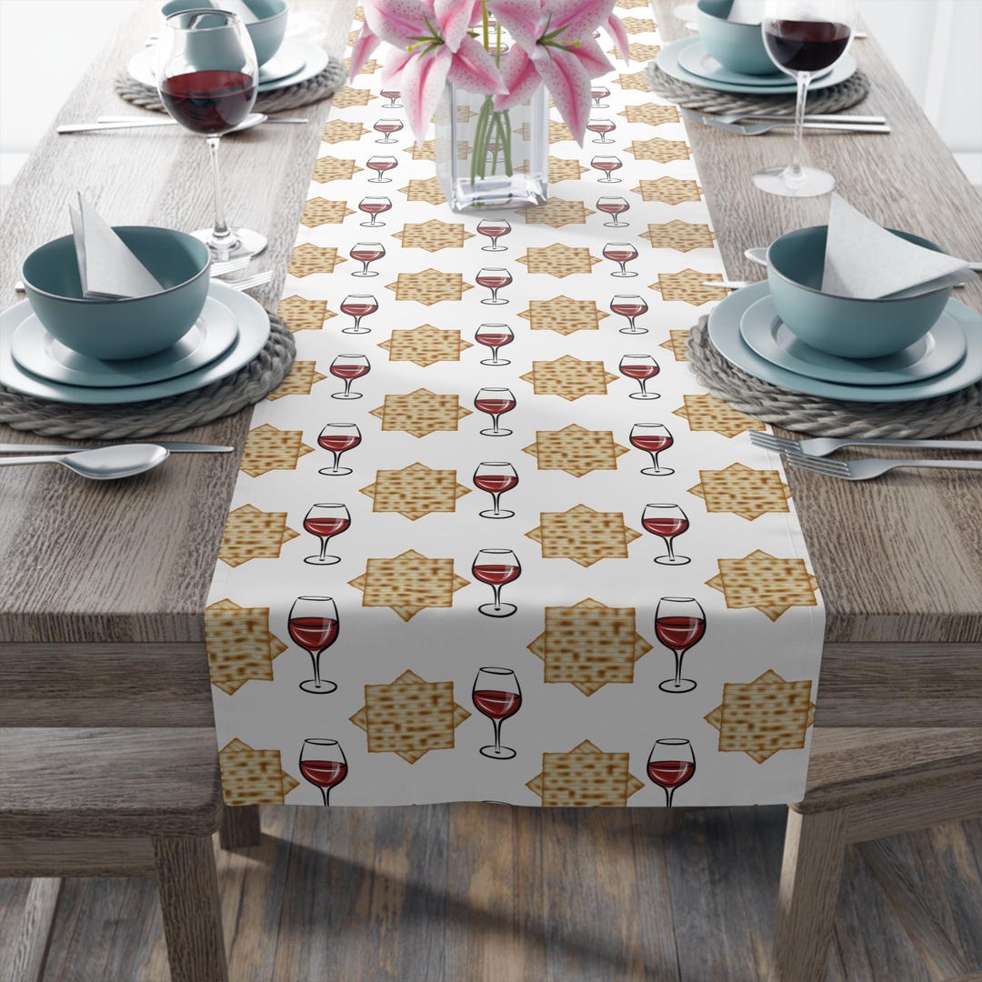 Passover Table Runner Pesach Gifts Passover Seder Table Passover Decor ...