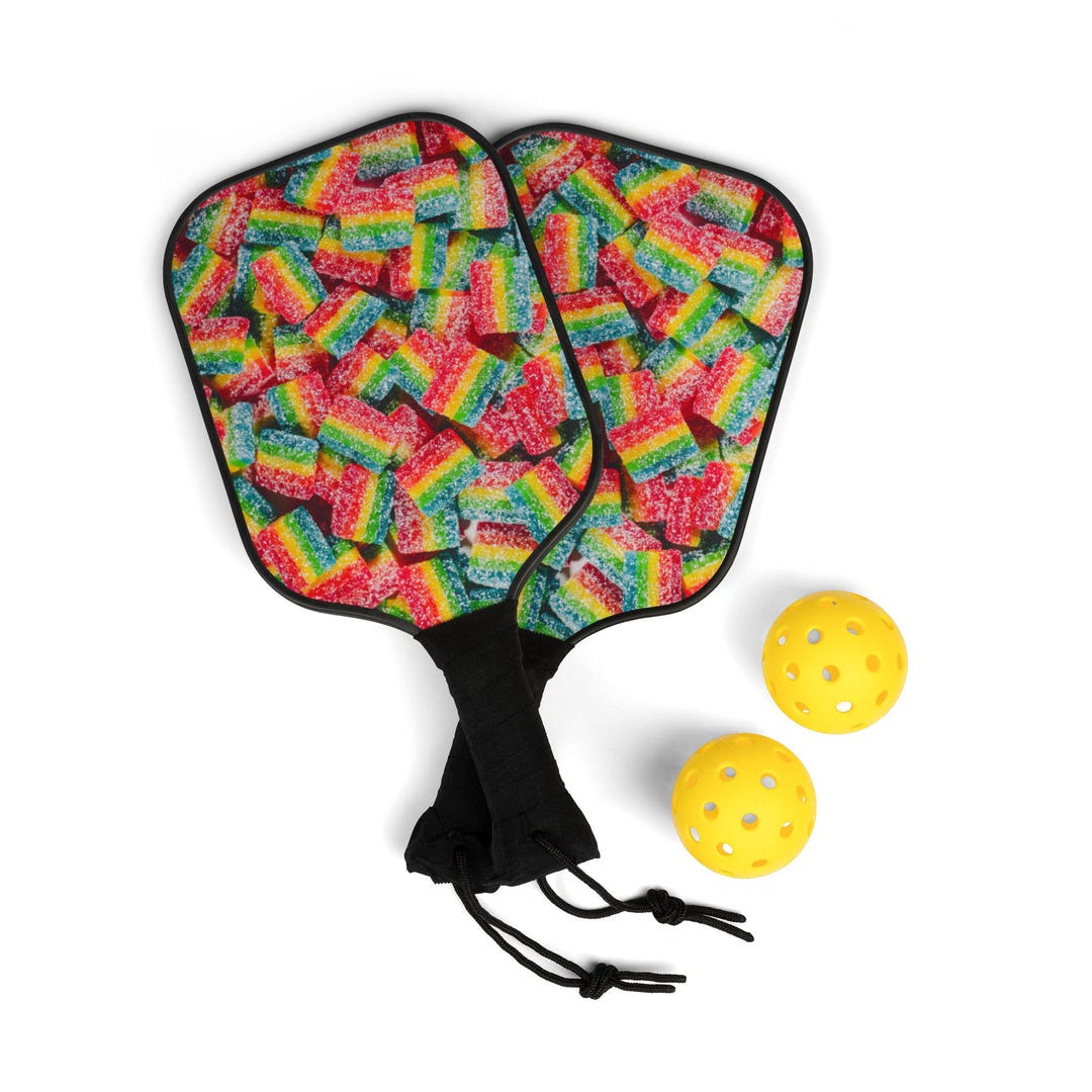 Striped Candy Pickleball Paddle Kit, Fun Pickleball Paddle Gift ...