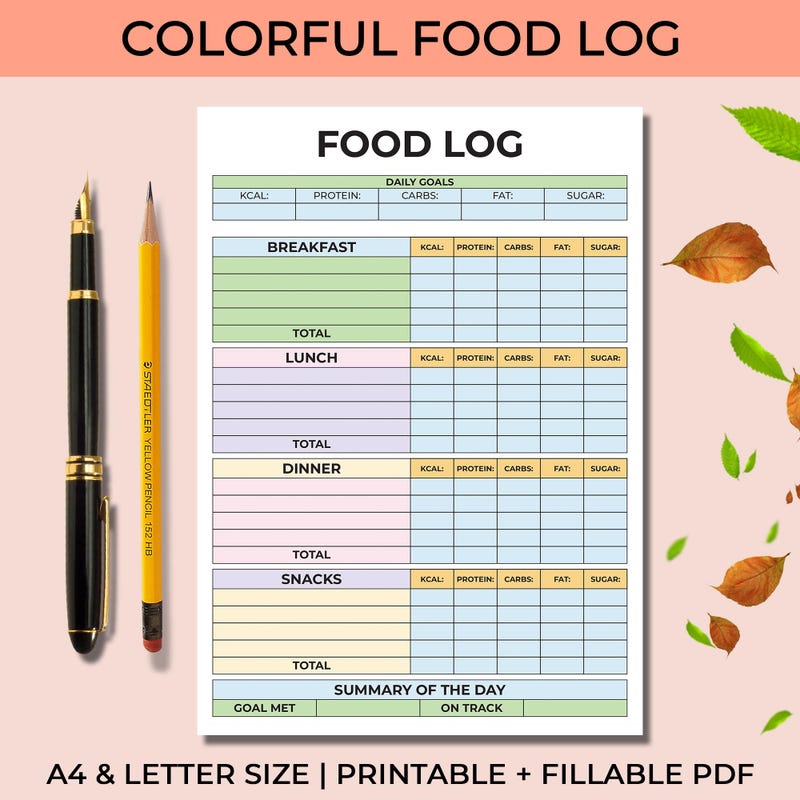 Food Log - Etsy