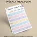 Weekly Meal Planner | Printable Template | Food Planner | Personal ...