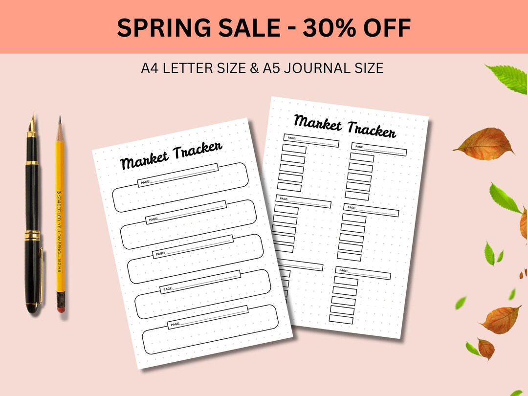 Marker Tracker PRINTABLE Journal Page Planner Page Journal Color ...