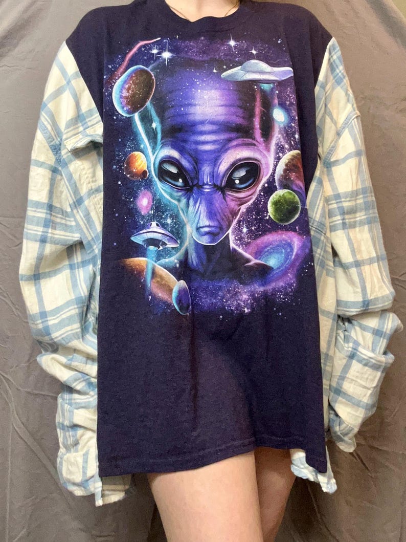 Alien Flannel - Etsy