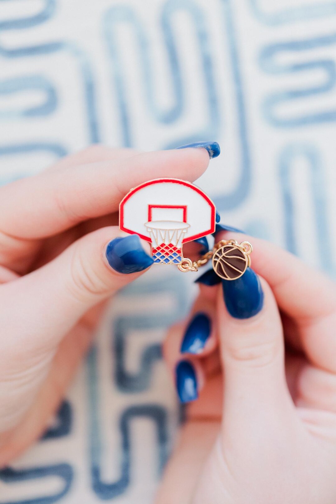 Fun and Sporty Basketball Enamel Pin, Perfect for Customizing Backpacks ...