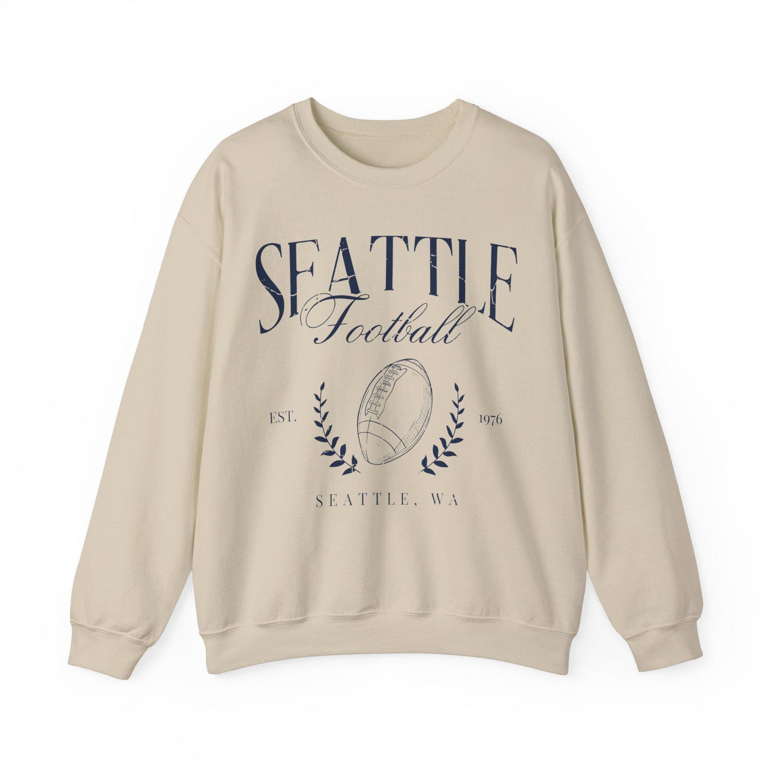 Cutesy Seattle Football Crewneck | Preppy Design Seattle Seahawks ...