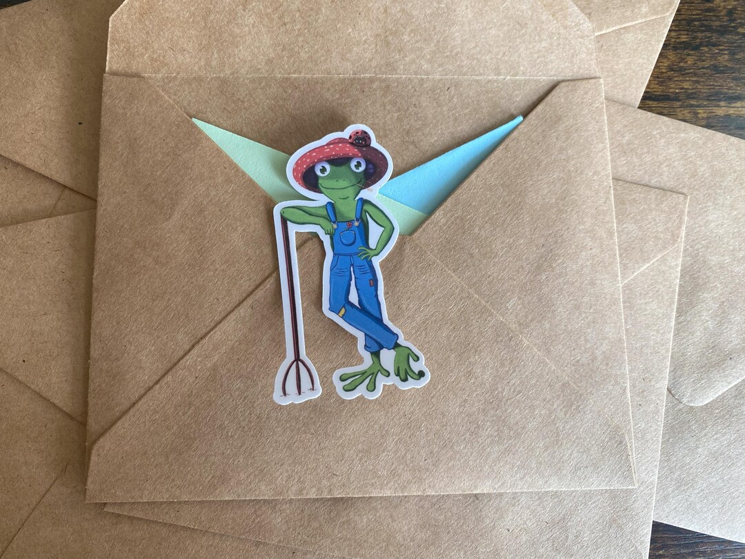 Farmer Frog - This Cute and Adorable Sticker Will Bring a Big Splash of ...