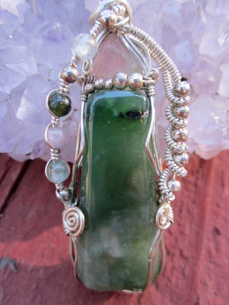 Jade and Watermelon Tourmaline Goddess - Etsy