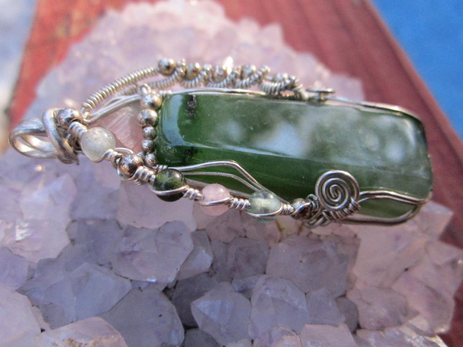 Jade and Watermelon Tourmaline Goddess - Etsy