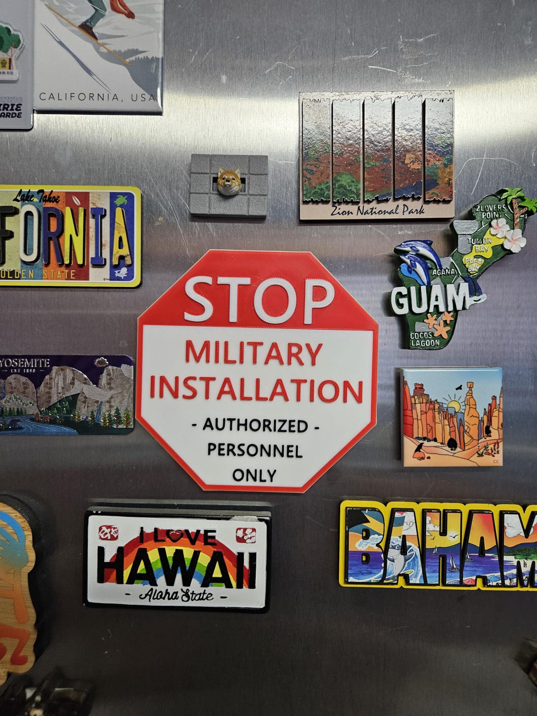3dchillclub - 3D Printed STOP Sign Magnet(small)- Military Gift ...