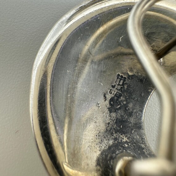 Vintage James Avery JA Sterling Silver Modernist Earr… - Gem