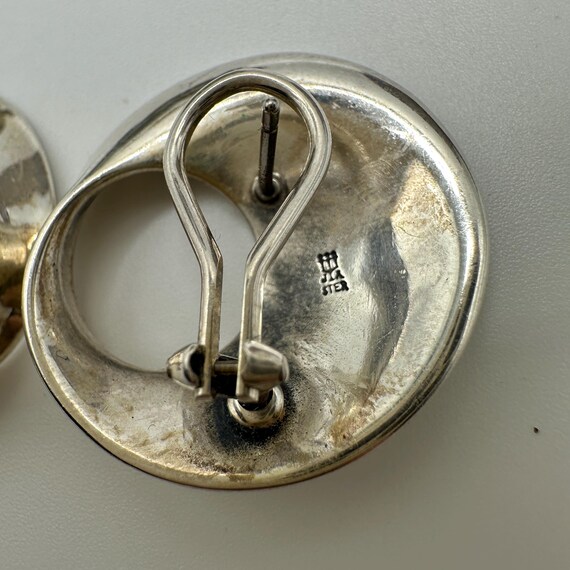 Vintage James Avery JA Sterling Silver Modernist Earr… - Gem