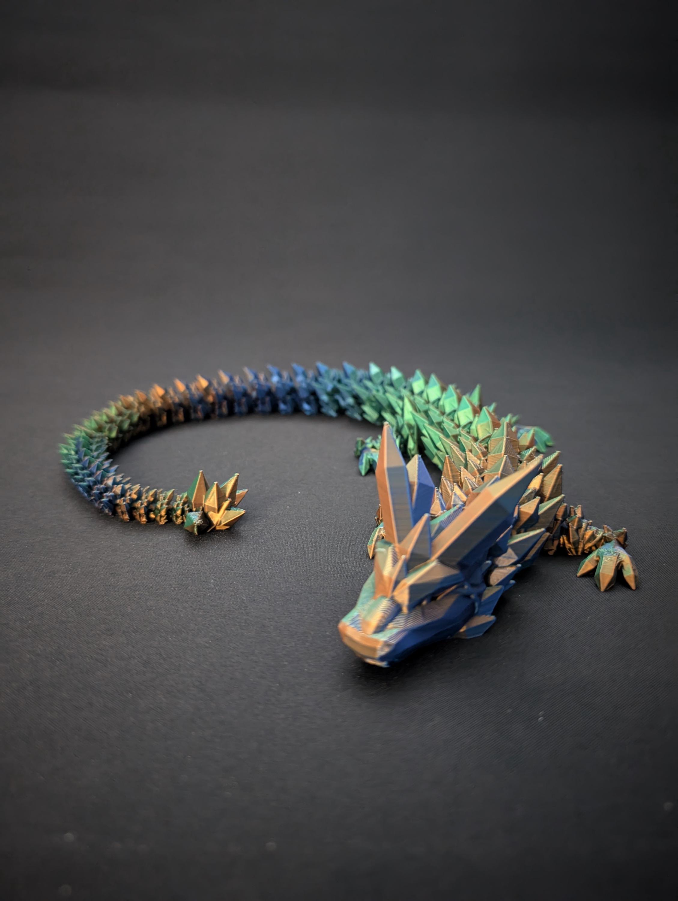 3D Articulated Crystal Dragon- Fidget Model - Etsy