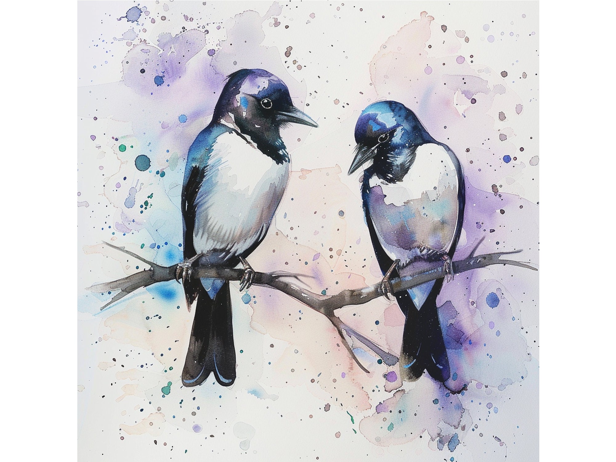 Magpie Watercolor Clipart Magpie Clipart Bird Clipart Magpie PNG 300 ...