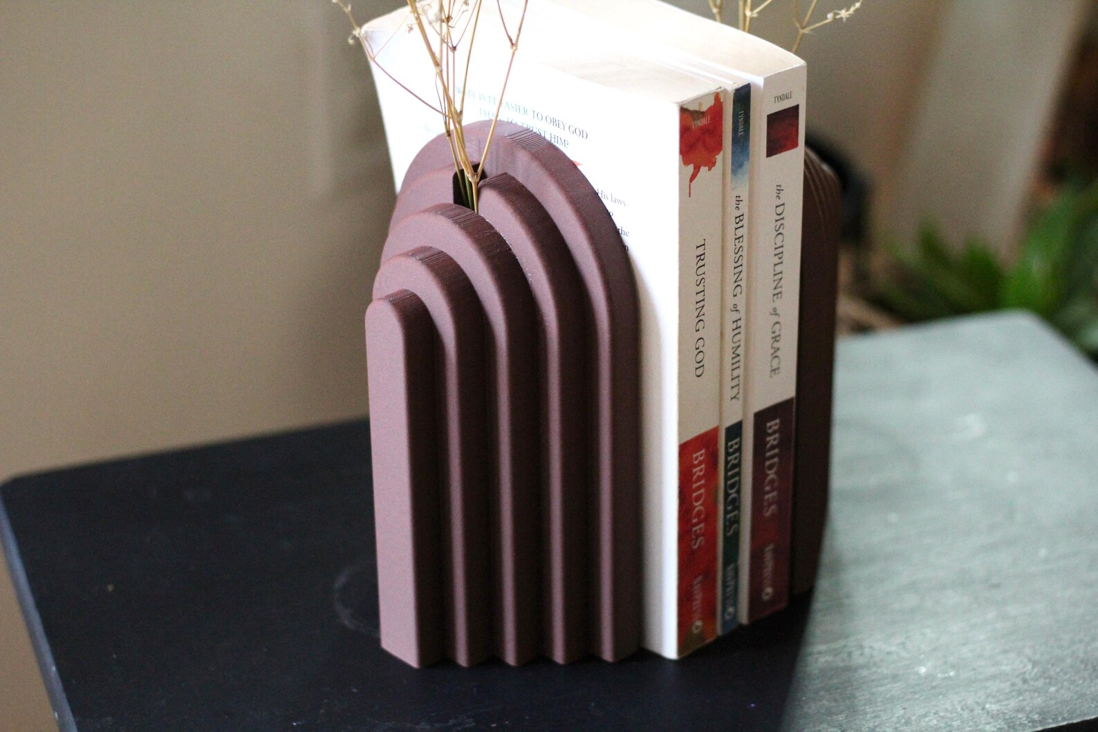 Modern Arch Bookend With Functional Vase - Etsy
