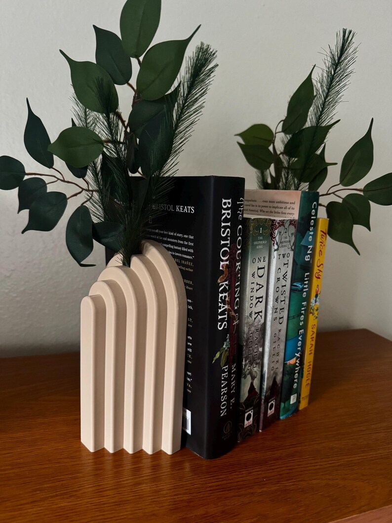 Modern Arch Bookend With Functional Vase - Etsy
