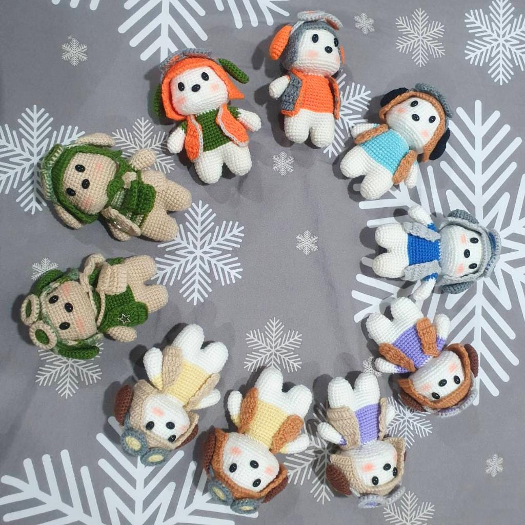 Handmade Pilot Crochet, Crochet Pilot Keychain, Mini Pilot Plushie ...