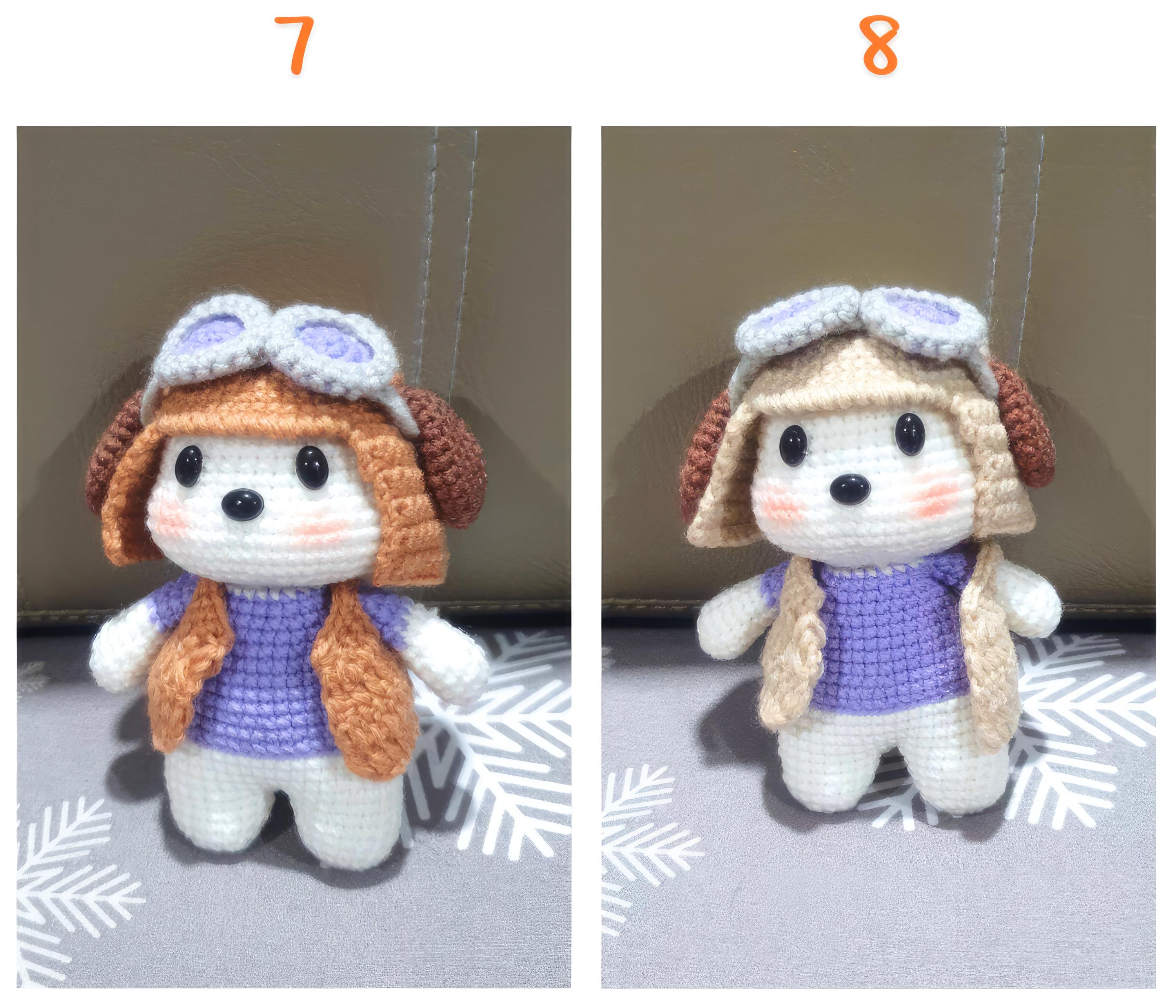 Handmade Pilot Crochet, Crochet Pilot Keychain, Mini Pilot Plushie ...