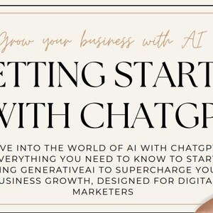 Chatgpt for Business Beginner's Guide to Chatgpt Getting Started With Chatgpt Learn How to Use ...