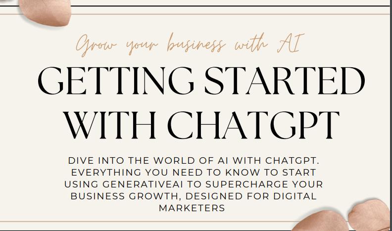 Chatgpt for Business Beginner's Guide to Chatgpt Getting Started With ...