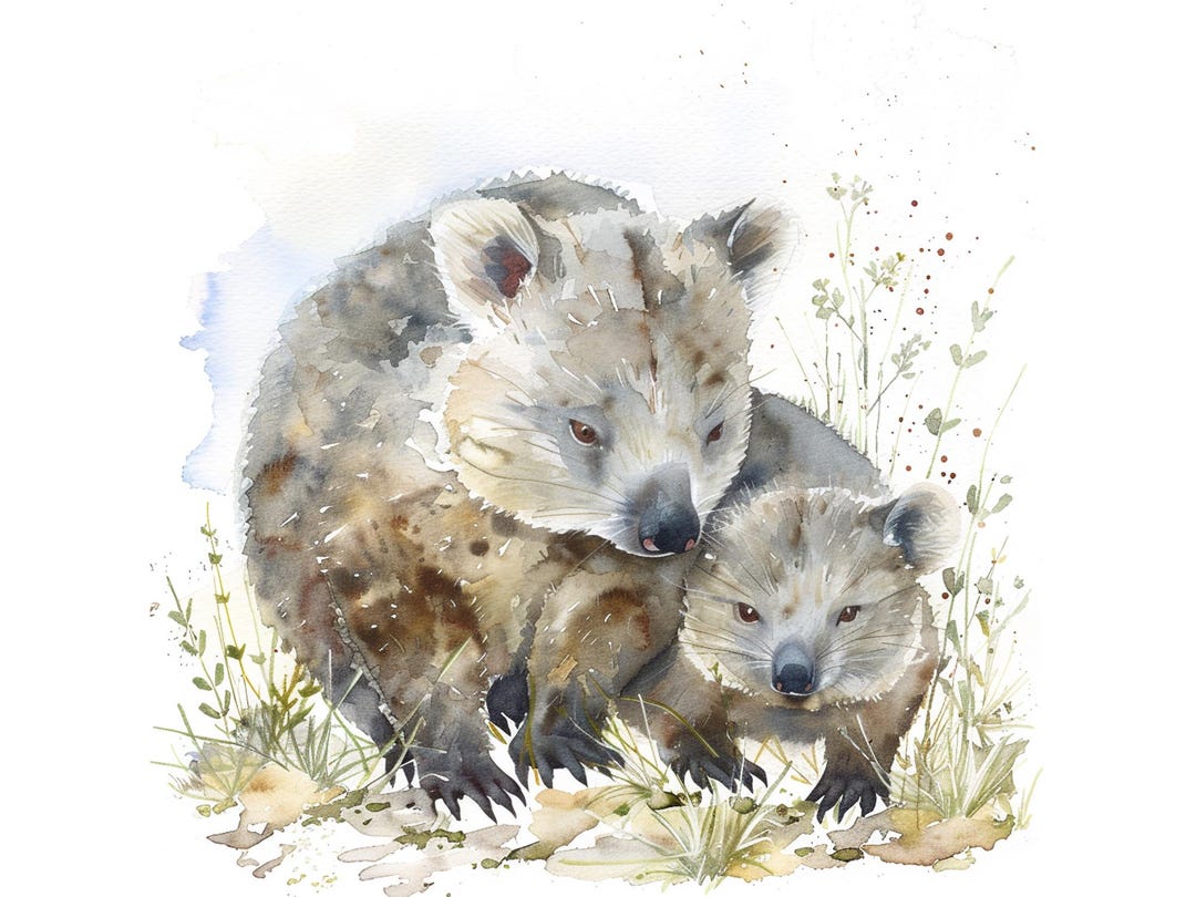 Cute Wombat Clipart, Wombat, Animal, Watercolor, Digital Art Bundle - Etsy