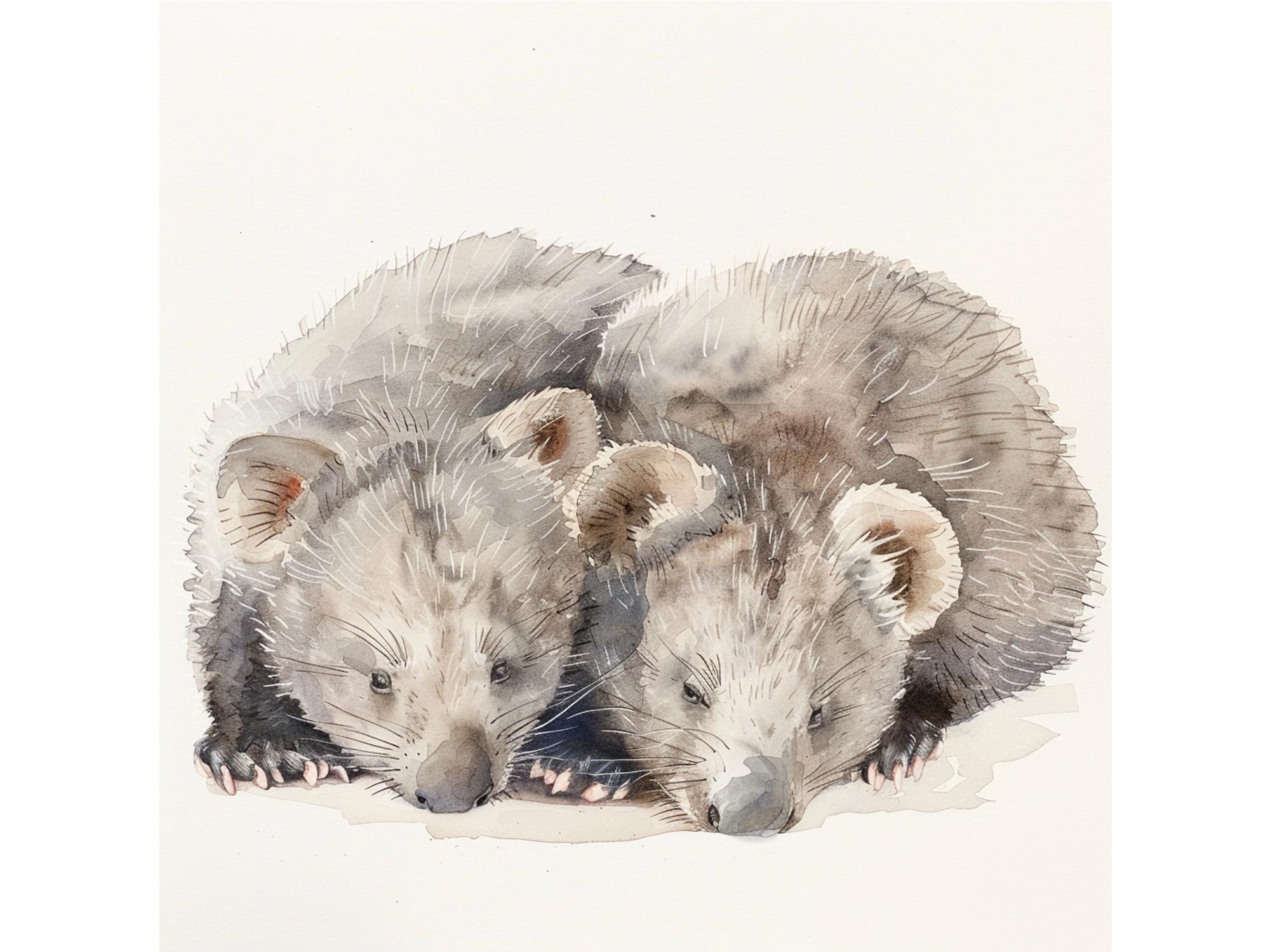 Cute Wombat Clipart, Wombat, Animal, Watercolor, Digital Art Bundle - Etsy