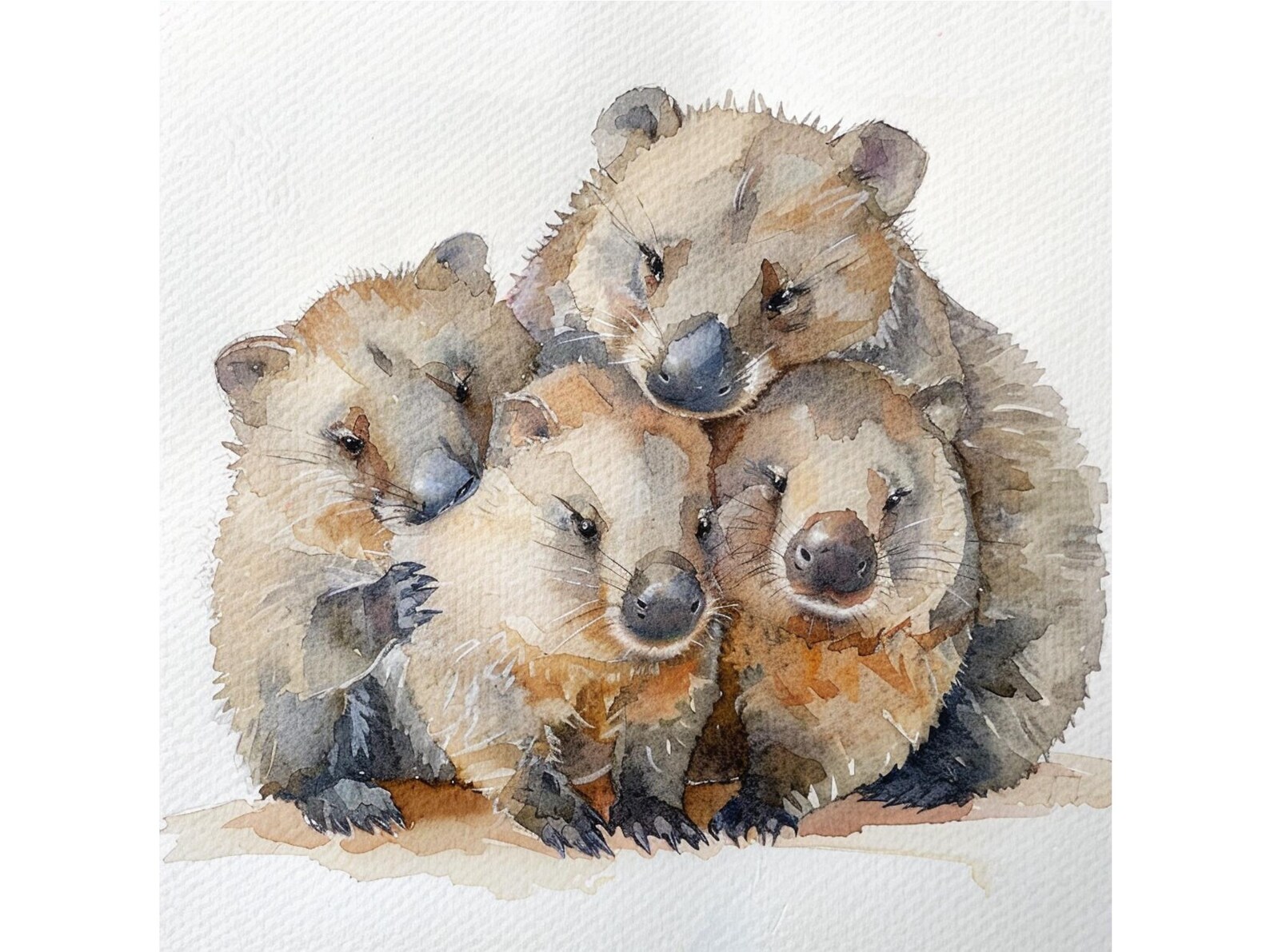 Cute Wombat Clipart, Wombat, Animal, Watercolor, Digital Art Bundle - Etsy