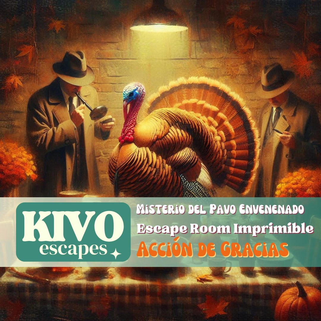 Juego En Español. Escape Room Imprimible Para El Dia De Accion De ...