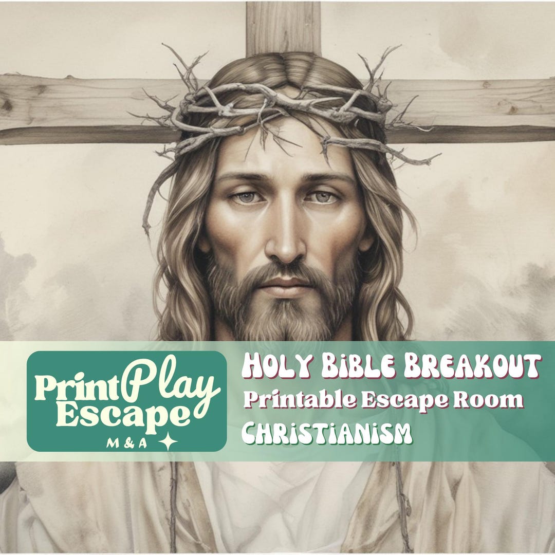 Bible Study Escape Room Game. Christianism Printable Game Kit. DIY ...