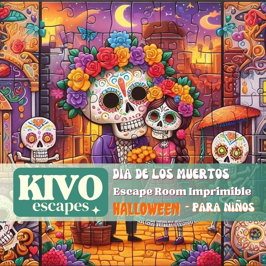Juego En Español. Escape Room Imprimible Halloween Del Dia De Los ...