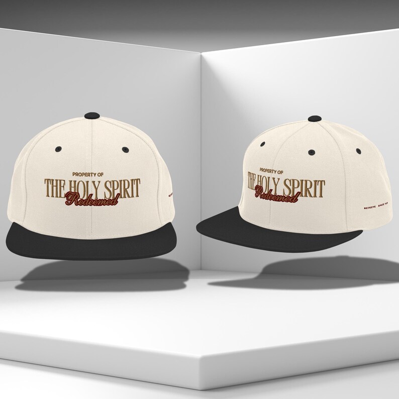 Gold Embroidery Christian Hat Retro Property of the Holy Spirit ...