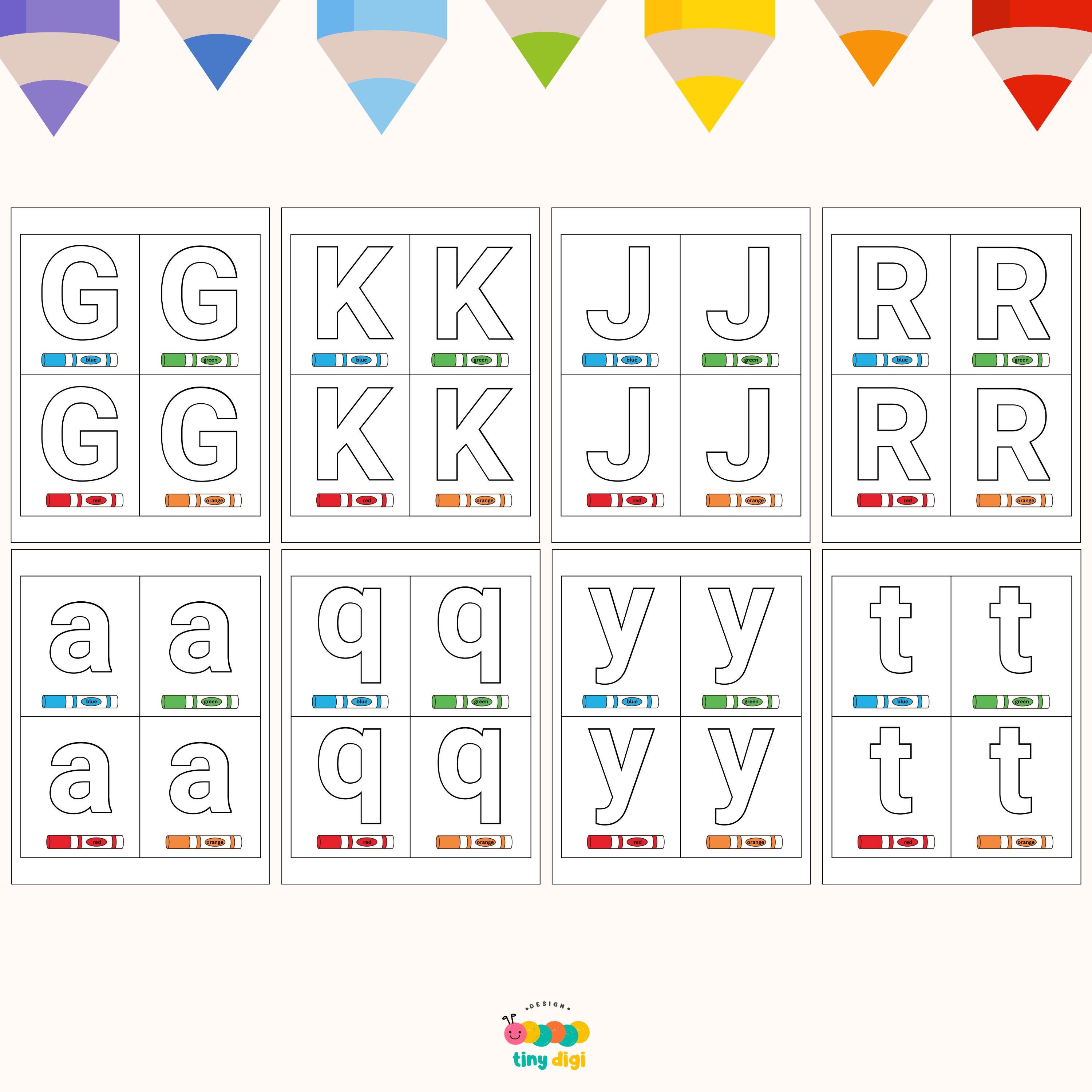 Uppercase and Lowercase Letters Trace, Alphabet Coloring Practice ...