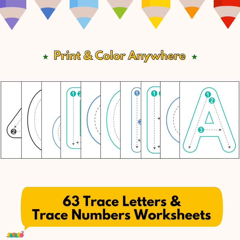 Practice and Trace Uppercase, Lowercase Letters, and Numbers 0-10 ...