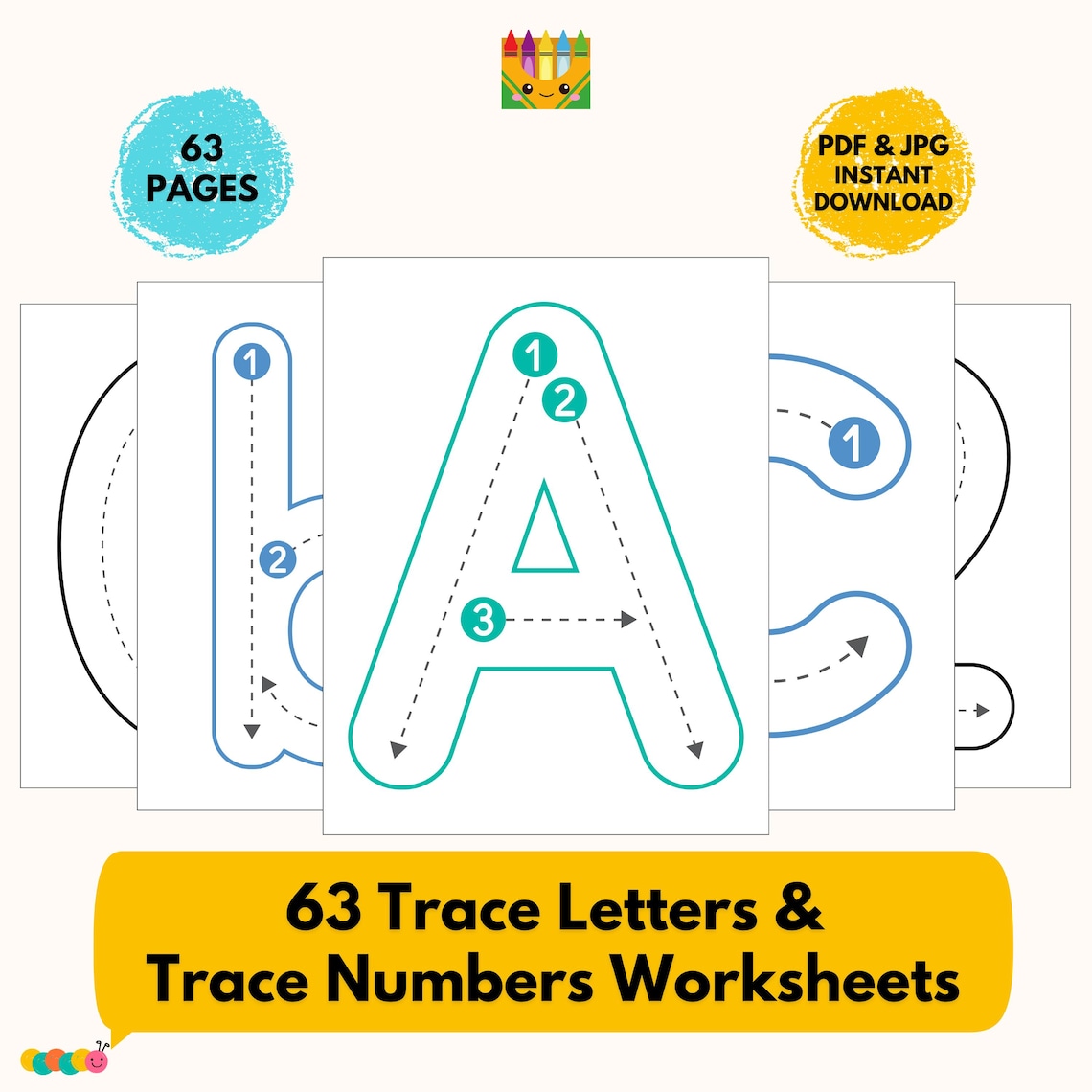Practice and Trace Uppercase, Lowercase Letters, and Numbers 0-10 ...