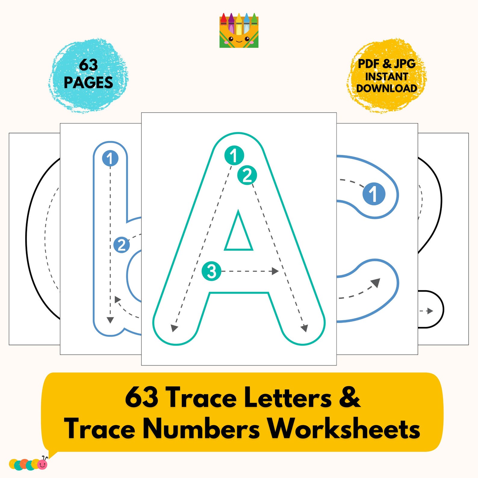 Practice and Trace Uppercase, Lowercase Letters, and Numbers 0-10 ...
