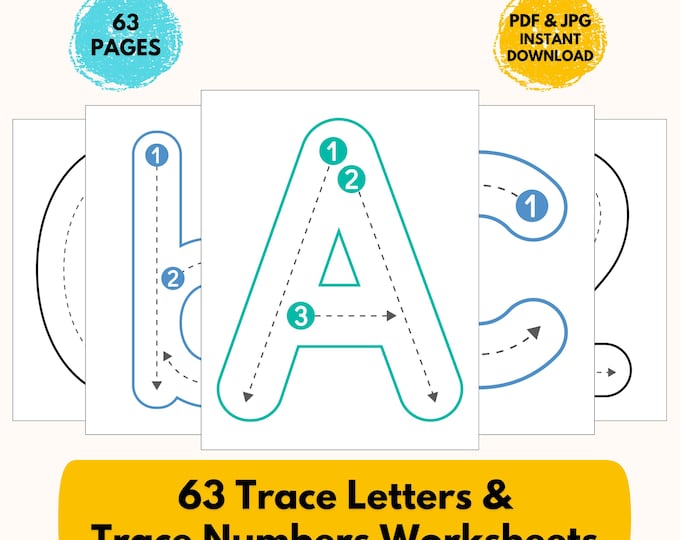 Letter Tracing - Upper & Lower Case - Etsy