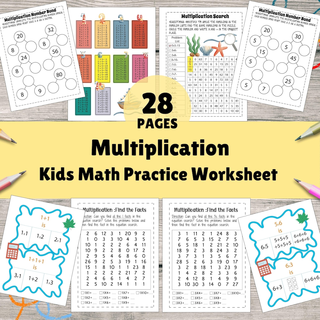 Multiplication Worksheets Printable, 3rd Grade Math Drills, Times ...