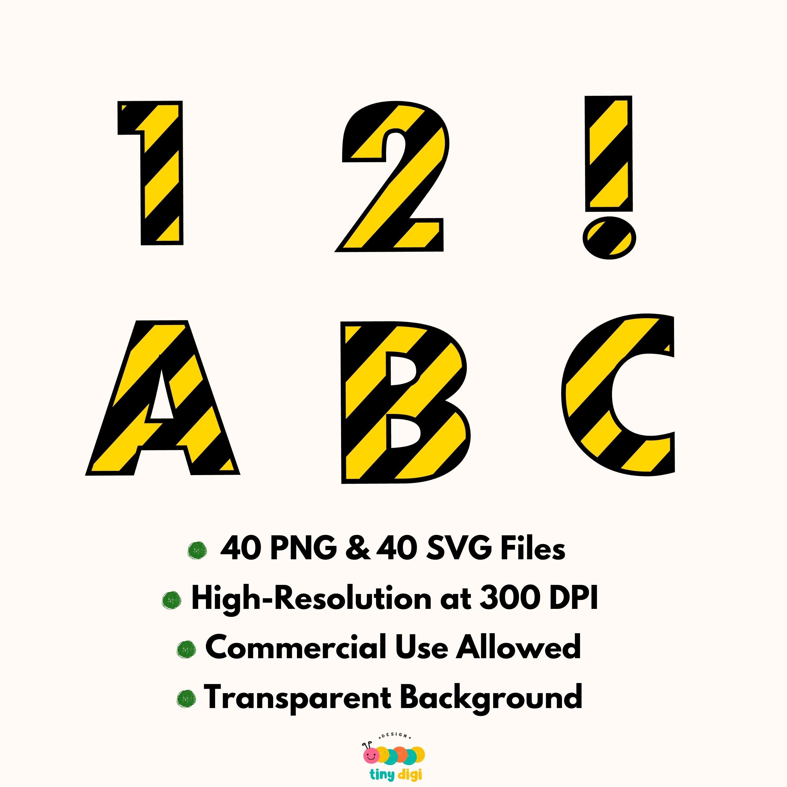Construction Alphabet & Numbers SVG PNG Bundle, Kids Birthday Builder ...
